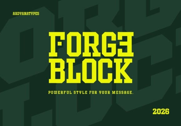Forge Block Font - Free Font