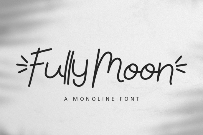 Fully Moon - Monoline Font - Free Font
