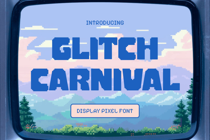 Glitch Carnival - Retro Display Font - Free Font