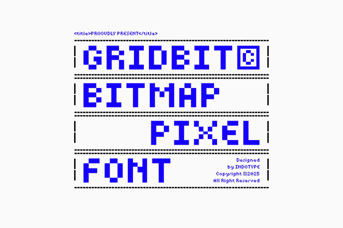 Gridbit - Bitmap Pixel Font - Free Font