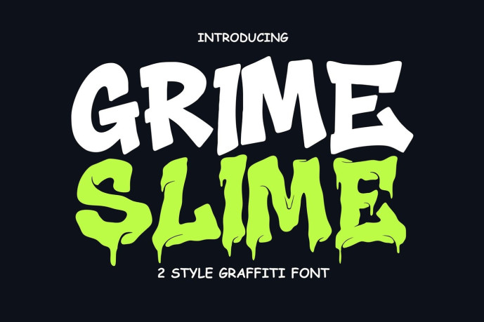 Grime Slime Font - Free Font