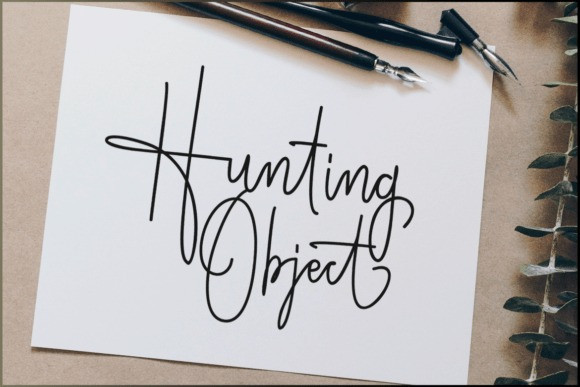 Hunting Object Handwriting Font - Free Font