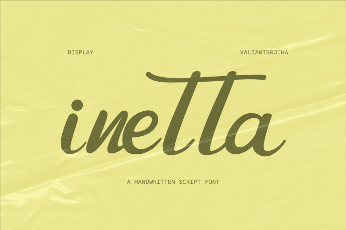 Inetta - Handwritten Script Font - Free Font