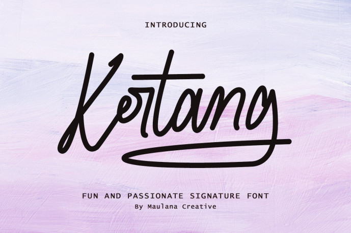 Kertang Elegant Monoline Signature Font - Free Font