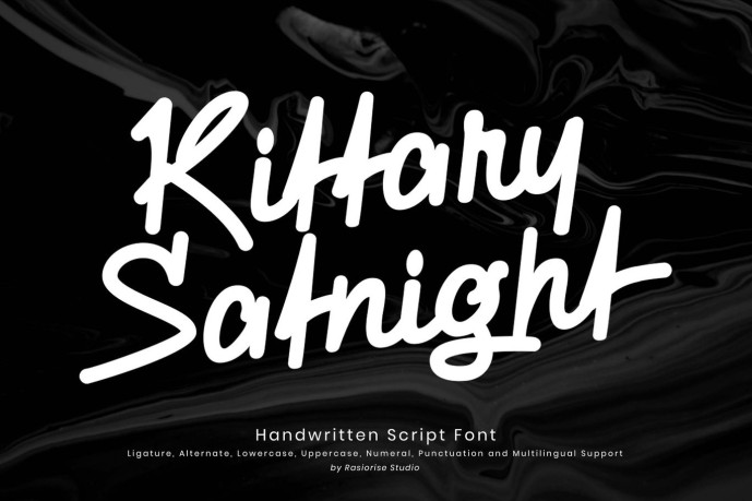 Kittary Satnight Handwriting Font - Free Font