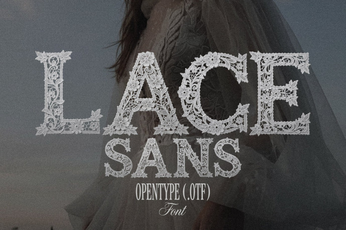 Lace Sans - Elegant Embroidered Font - Free Font