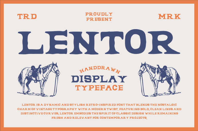 Lentor - Retro Display Font - Free Font