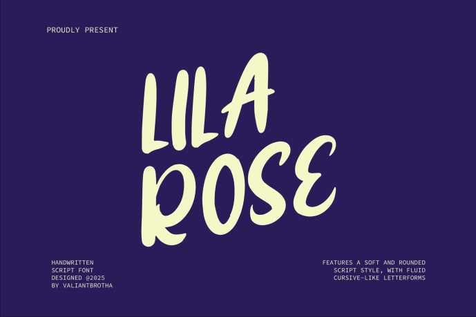 Lila Rose - Soft Rounded Script Font - Free Font