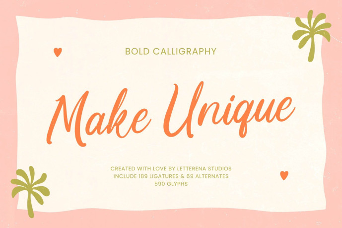 Make Unique Script Font - Free Font