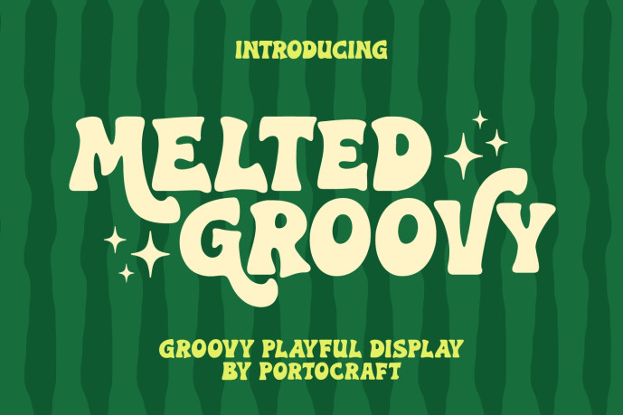 Melted Groovy - Playful Display Font - Free Font