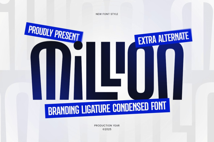 Million - Branding Ligature Condensed Font - Free Font
