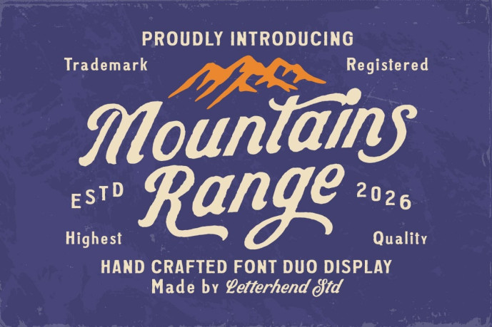 Mountains Range Font Duo - Free Font