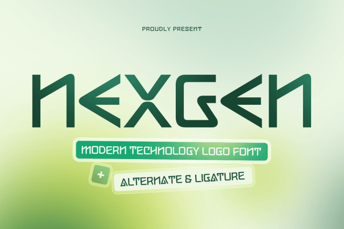 Nexgen - Modern Technology Logo Font - Free Font