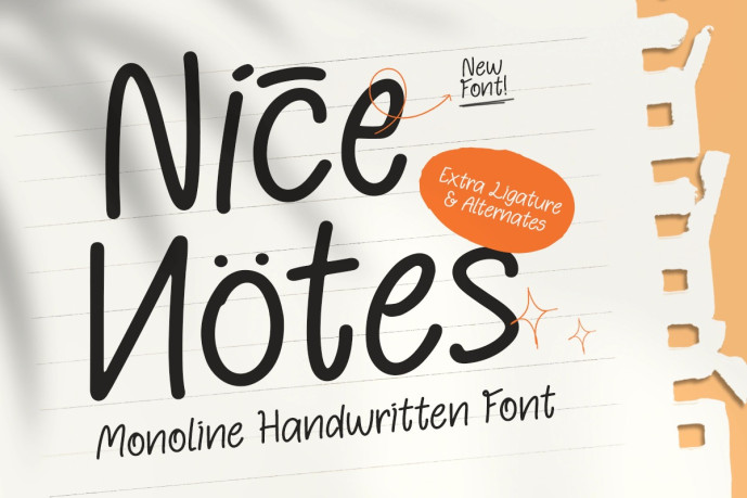 Nice Notes - Cute Handwritten Font - Free Font