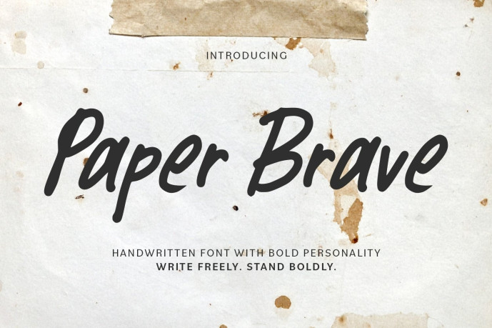 Paper Brave - Handwritten Font - Free Font