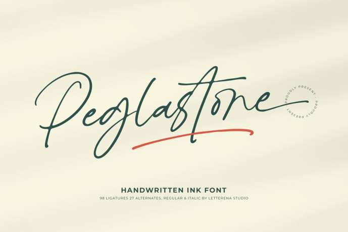 Peglastone Handwriting Font - Free Font