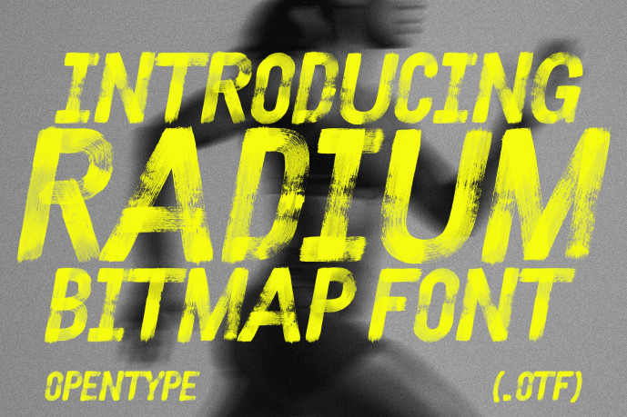 Radium - Distressed Rough Brush Font - Free Font