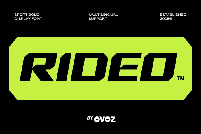 Rideo - Sports Font - Free Font