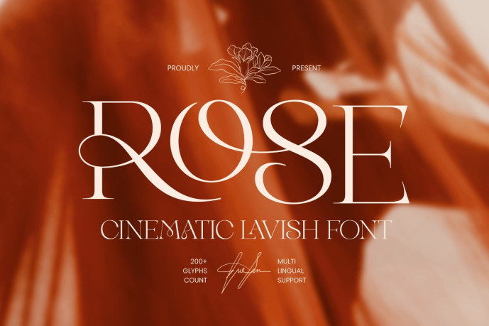 Rose – Cinematic Lavish Font - Free Font