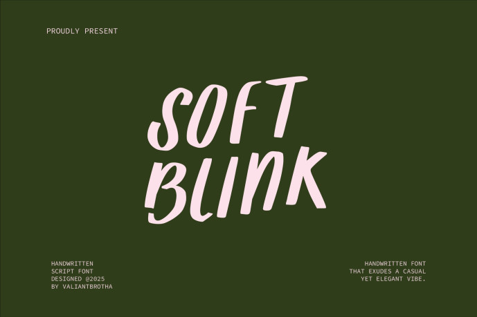 Soft Blink - A Handwritten Font - Free Font