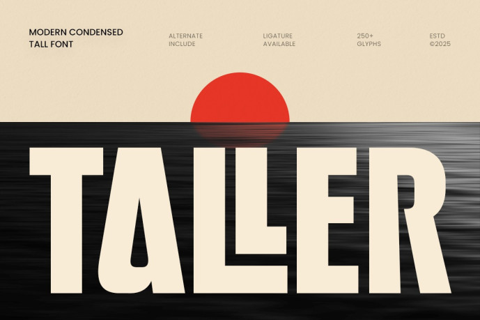 Taller - Modern Condensed Tall Font - Free Font