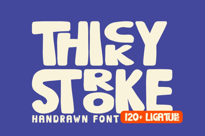 Thicky Stroke Font - Free Font