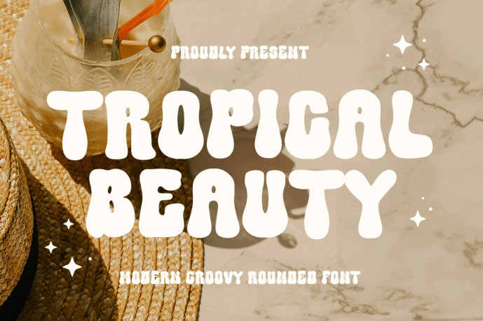 Tropical Beauty - Modern Groovy Rounded Font - Free Font