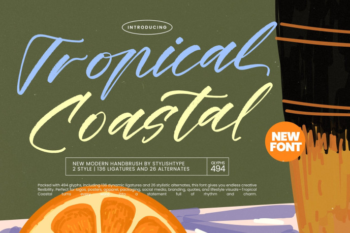 Tropical Coastal Font - Free Font
