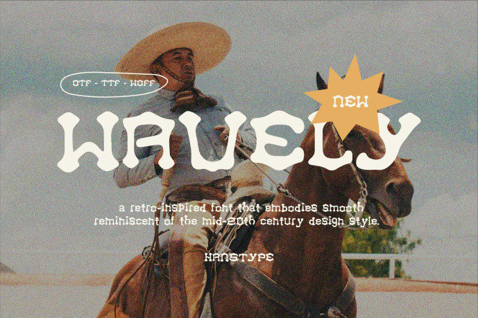 Wavely - Retro Display Font - Free Font