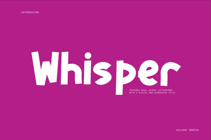 Whisper - Bold Font - Free Font