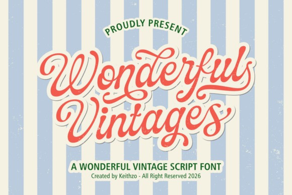 Wonderful Vintages Font - Free Font