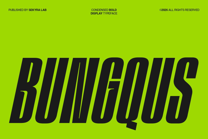 Bungqus Slanted Display Font - Free Font