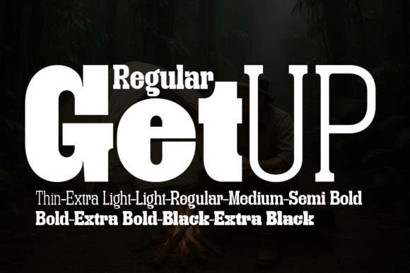 Get Up Regular Font Family - Free Font