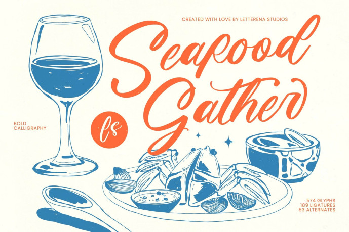 Seafood Gather - Bold Calligraphy Font - Free Font
