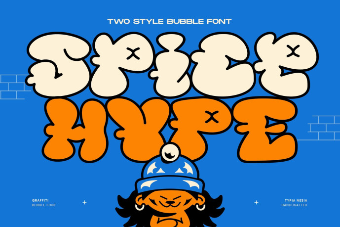 Spice Hype - Bubble Graffiti Font - Free Font