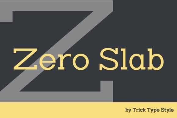 Zero Slab Font - Free Font