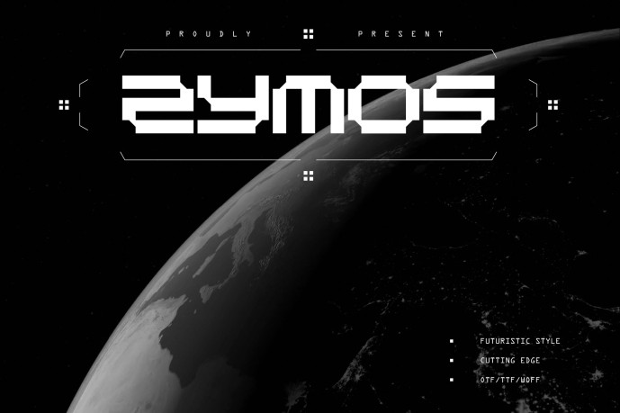 Zymos - Futuristic Display Font - Free Font