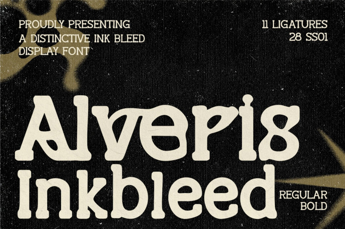 Alveris Ink Bleed Font - Free Font