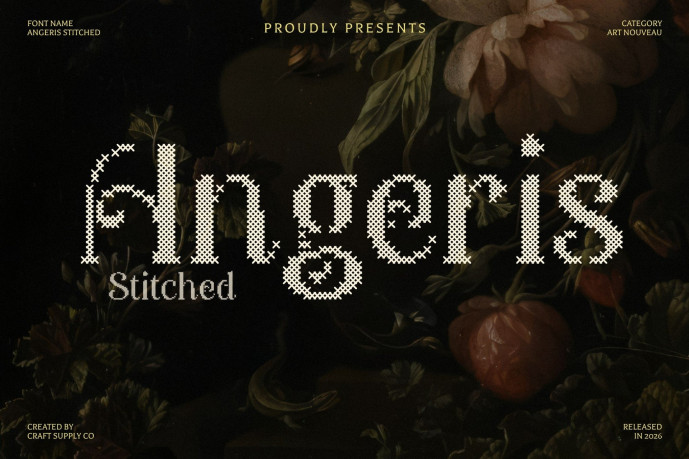 Angeris Stitched Font - Free Font