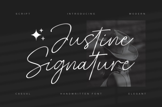 Justine Signature Handwriting Font - Free Font