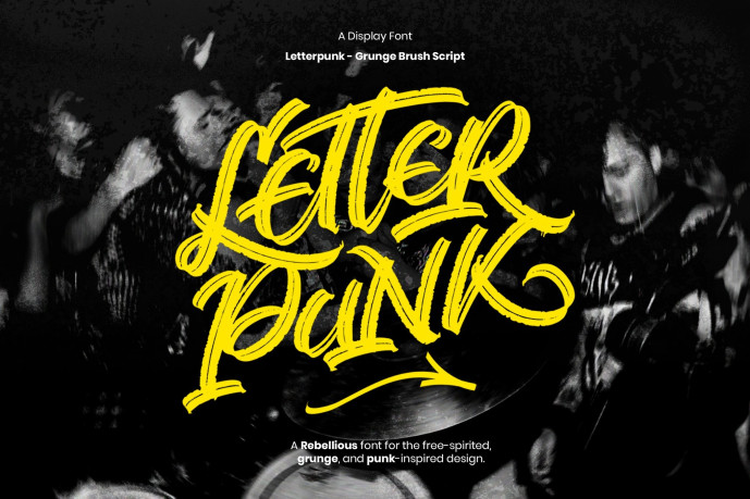 Letterpunk – Grunge Script Font - Free Font
