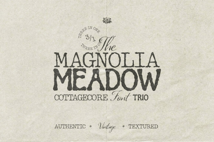 Magnolia Meadow Font Trio - Free Font