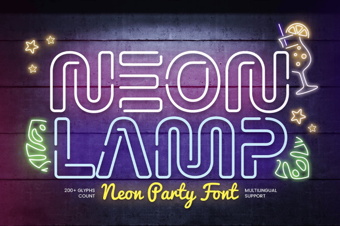 Neon Lamp Font - Free Font