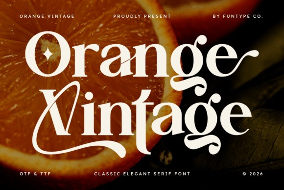 Orange Vintage Font - Free Font