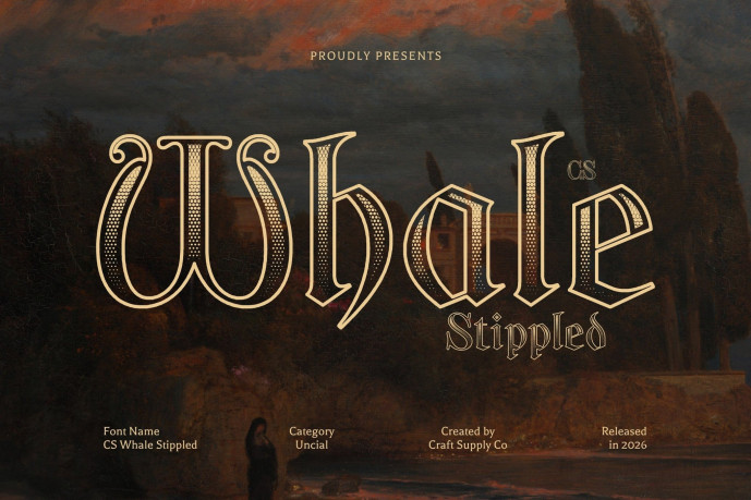 Whale Stippled Font - Free Font