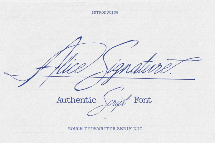 Alice Signature - Handwritten Script Font - Free Font