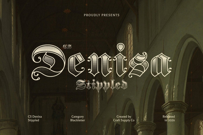 CS Denisa Stippled Font - Free Font