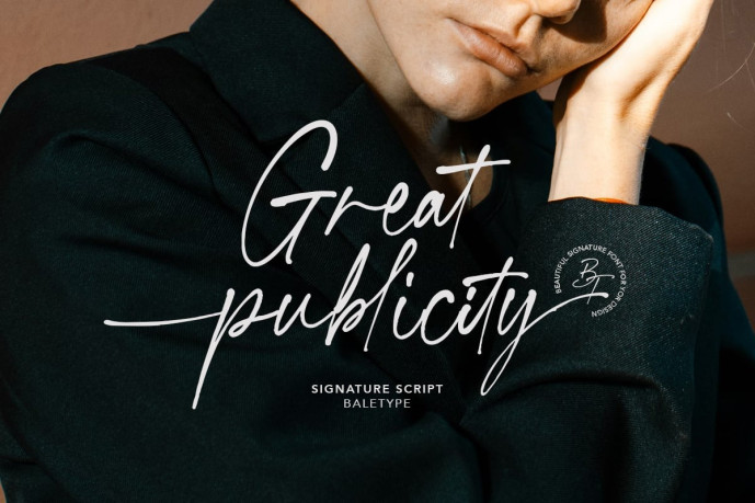 Great Publicity - Signature Script Font - Free Font