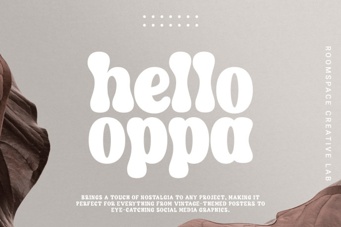 Hello Oppa - Groovy Vintage Font - Free Font