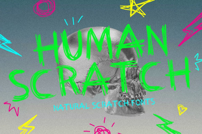 Human Scratch Font - Free Font